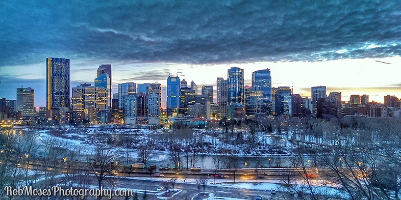 Calgary Winter Skyline | Rob Moses Photography